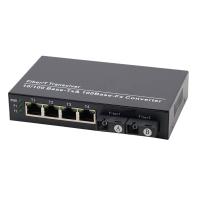China High Speed Desktop 100 Mbps Fiber Switch 2-SC Fiber 4 Port Ethernet Switch for sale