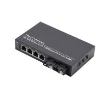 China High Speed Desktop 100 Mbps Fiber Switch 2-SC Fiber 4 Port Ethernet Switch for sale