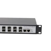 China 24×100Base-FX SFP Fiber Switch 2 Gigabit Copper Uplink 1U Rack Mount Optical Switch for sale