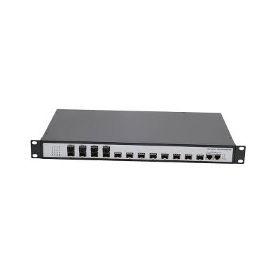 China 16 Port 100Mbps SFP Fiber Switch With 2 Gigabit RJ45 Uplink Ports 1U 19 Inch Rack for sale