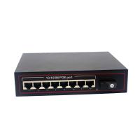 China All In One PoE Fiber Media Converter 100Base-FX SC To 8CH PoE Fiber Transceiver for sale