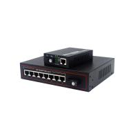 China All In One PoE Fiber Media Converter 100Base-FX SC To 8CH PoE Fiber Transceiver for sale