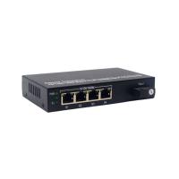 China Gigabit Fiber PoE Media Converter 1 SC Fiber To 4 Port IEEE802.3af/At Ethernet PoE Transceiver for sale