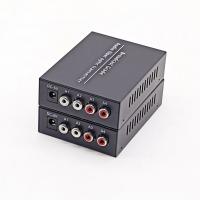 China Industrial Bidirectional RCA Audio Extender 2 Channel Fiber Optic Extender for sale