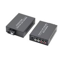 China Industrial Bidirectional RCA Audio Extender 2 Channel Fiber Optic Extender for sale