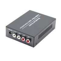 China Industrial Bidirectional RCA Audio Extender 2 Channel Fiber Optic Extender for sale