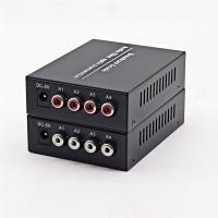 China 4 Channel RCA Audio Fiber Optical Extender Unidirectional Analog Audio Extender for sale