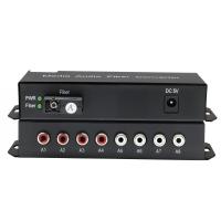 China Bidirectional Fiber Optic Extender 4 Channel RCA Audio Over Fiber Converter for sale