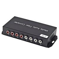 China Bidirectional Fiber Optic Extender 4 Channel RCA Audio Over Fiber Converter for sale