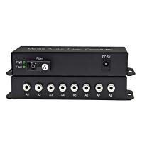 China 8 Ch Unidirectional RCA Audio Fiber Optic Extender Analog Audio Transmission Over Fiber for sale