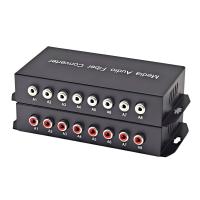 China 8 Ch Unidirectional RCA Audio Fiber Optic Extender Analog Audio Transmission Over Fiber for sale
