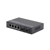 China 2 Port SFP Gigabit Fiber Switch 4 Port RJ45 Copper Fiber Media Converter for sale
