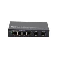 China 2 Port SFP Gigabit Fiber Switch 4 Port RJ45 Copper Fiber Media Converter for sale