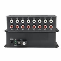 China 8 Channel Fiber Optic Extender Bidirectional RCA Audio Transceiver For Studio for sale