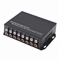 China 8 Channel Fiber Optic Extender Bidirectional RCA Audio Transceiver For Studio for sale