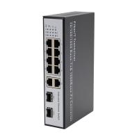 China Commercial SFP Fiber Switch 10 RJ45 Ports Gigabit Ethernet Copper To Fiber Media Converter for sale