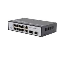 China Commercial SFP Fiber Switch 10 RJ45 Ports Gigabit Ethernet Copper To Fiber Media Converter for sale