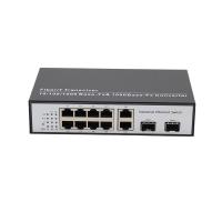 China Commercial SFP Fiber Switch 10 RJ45 Ports Gigabit Ethernet Copper To Fiber Media Converter for sale