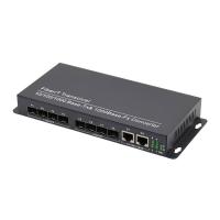 China Unmanaged Gigabit Fiber Switch 8 SFP 2 RJ45 10/100/1000Mbps SFP To Copper Media Converter for sale
