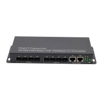 China Unmanaged Gigabit Fiber Switch 8 SFP 2 RJ45 10/100/1000Mbps SFP To Copper Media Converter for sale