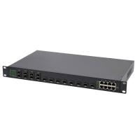 China 1U Rackmount Gigabit Fiber Switch 16 SFP Slots 8 RJ45 Ethernet Ports Optical Switch for sale