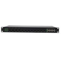 China 1U Rackmount Gigabit Fiber Switch 16 SFP Slots 8 RJ45 Ethernet Ports Optical Switch for sale