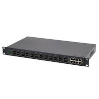 China 24 Port SFP Fiber Switch Gigabit 8 RJ45 1U Rackmount Optical Ethernet Switch Unmanaged for sale
