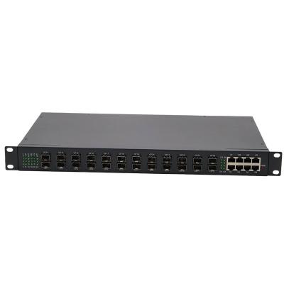 China 24 Port SFP Fiber Switch Gigabit 8 RJ45 1U Rackmount Optical Ethernet Switch Unmanaged for sale