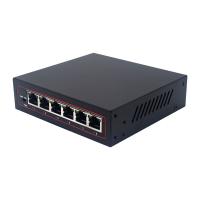 China 4 PoE Ports 2 Uplink 100 Mbps PoE Switch 4KV Surge Protection For CCTV Security System for sale