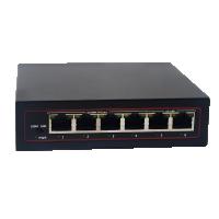 China 4 PoE Ports 2 Uplink 100 Mbps PoE Switch 4KV Surge Protection For CCTV Security System for sale