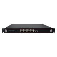 China 16 Port 10/100 Mbps PoE Switch Rackmount With 2 Gigabit Uplink IEEE 802.3af/At for sale
