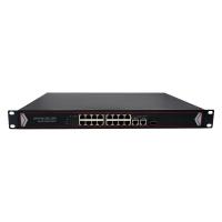 China 1U Ethernet PoE Switch 10/100Mbps 16 Port Poe Switch Rack Mount 2 Gigabit Uplink 1 SFP Slot for sale