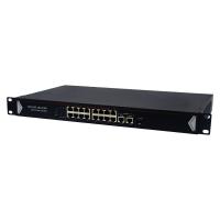 China 1U Ethernet PoE Switch 10/100Mbps 16 Port Poe Switch Rack Mount 2 Gigabit Uplink 1 SFP Slot for sale