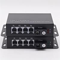 China Fiber Optic 4 Channel Multiplexer 4 Port FXO FXS Telephone Over Fiber Extender for sale