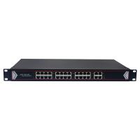 China High Density 24CH Ethernet PoE Switch 19 Inch Rackmount 4 Multi Gig Uplink Ports for sale