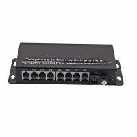 China 8 Channel Telephone Fiber Optic Extender RJ11 Analog PCM Telephony Over Fiber for sale