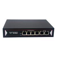 China 4 Port Mini Gigabit Ethernet PoE Switch With 2 Uplink RJ45 Ports for sale