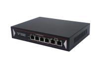 China 4 Port Mini Gigabit Ethernet PoE Switch With 2 Uplink RJ45 Ports for sale