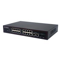 China Multifunctional Desktop Gigabit POE Switch 16 Port 2 Uplink 2 SFP Fiber Combo Design for sale