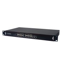China Enterprise Grade 1000 Mbps POE Switch 19 Inch 16 Port 2 Gigabit Uplink Ports for sale