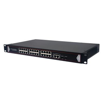 China High Density 24 Port PoE Ethernet Switch 2 Uplink & 2 SFP Fiber Ports for sale