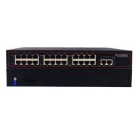 China 24 Port Full Gigabit PoE Ethernet Switch High Density Desktop PoE Switch 2 Uplink RJ45 for sale