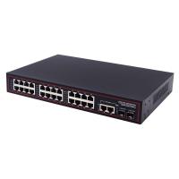 China Desktop Ethernet PoE Switch Unmanaged 24 Full Gigabit PoE 2 Uplink 2 SFP for sale
