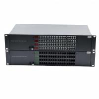 China 64 Port Rackmount Telephone Fiber Optic Converter Analog Phone Line Extender Over Fiber for sale
