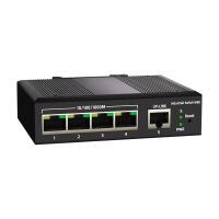 China Industrial 5 Port Gigabit PoE Managed Switch Web Management 4×PoE DIN Rail IP40 for sale