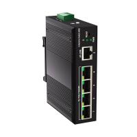 China Industrial 5 Port Gigabit PoE Managed Switch Web Management 4×PoE DIN Rail IP40 for sale