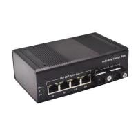 China IP40 Web Managed Switch Industrial Gigabit PoE Switch 2 SC Fiber Port 4 RJ45 PoE Ports for sale