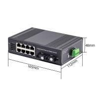 China Web Managed Industrial Gigabit Switch 2 SC Fiber Interfaces 8 RJ45 PoE Ports IP40 for sale