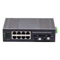 China Web Managed Industrial Gigabit Switch 2 SC Fiber Interfaces 8 RJ45 PoE Ports IP40 for sale