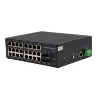 China Industrial 24 Port Gigabit POE Switch With 4 SFP Web Management Console Port for sale
